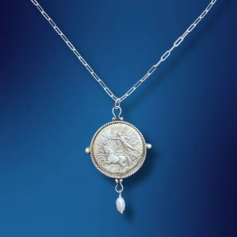 Helios – Bringer of the Sun Necklace | Sterling Silver & Pearl Jewelry ...